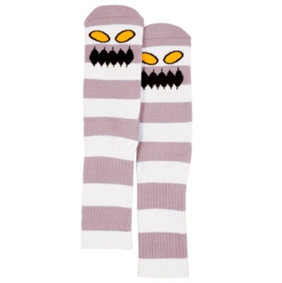 Toy Machine Socks Monster Big Stripe Sock Mauve | eBay