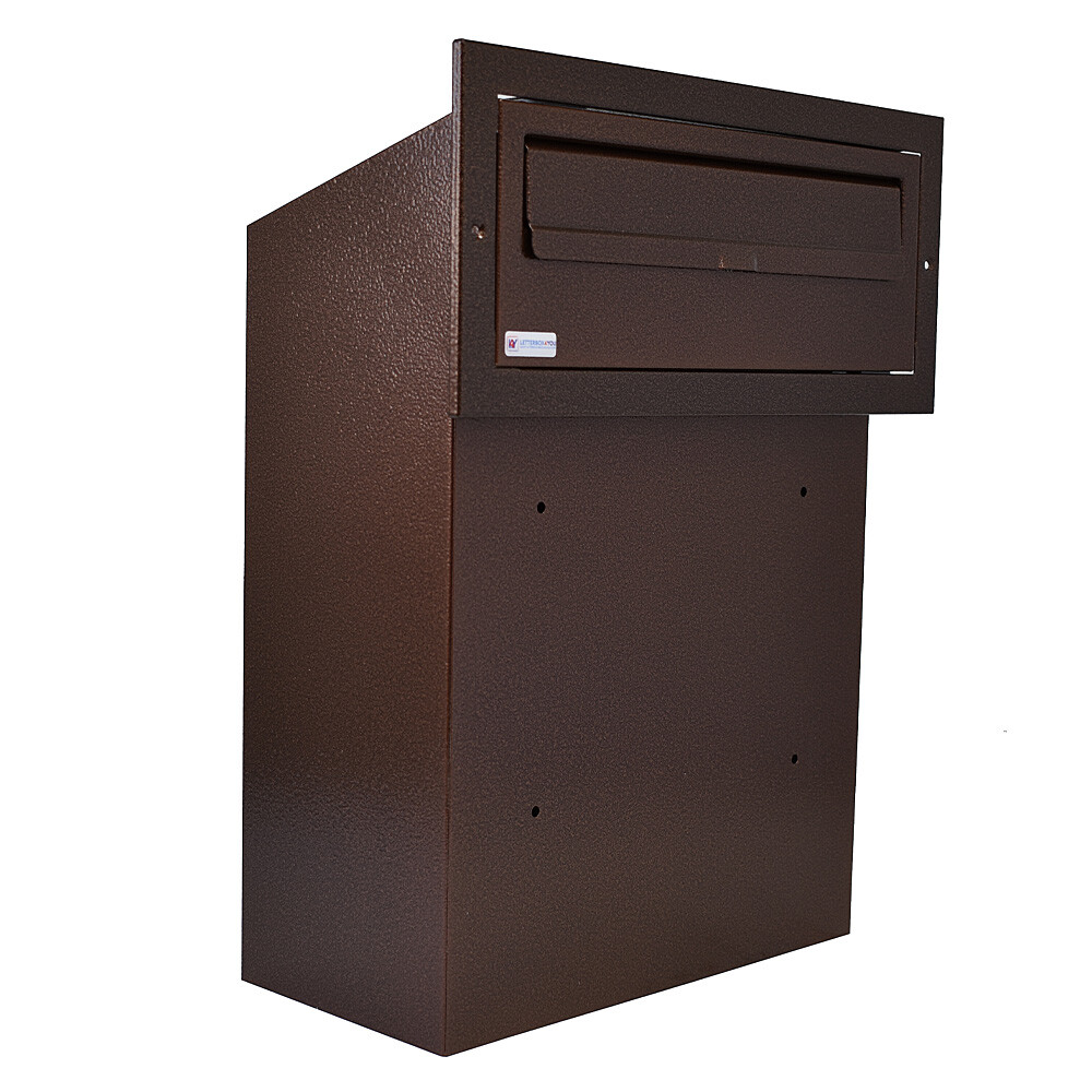 Rear Access Post Box with Trim for Gates and Fences W3-1 External Steel ...