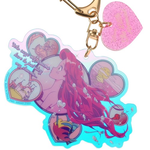Ariel Flounder Sebastian acrylic holder key chain the little mermaid ...