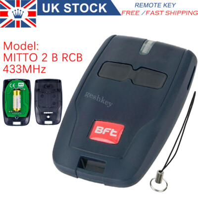 BFT MITTO 2 RCB2 B2 433MHz Gate Garage Door Transmitter Remote Control ...