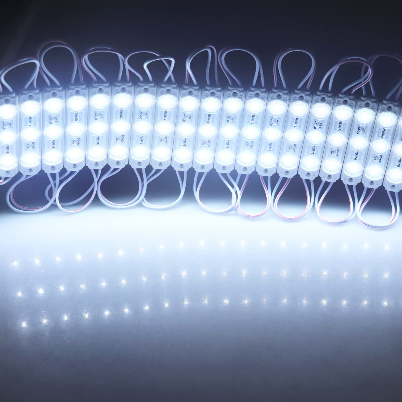 REXTiN Super Bright 200pcs New Model 2835 3 LED Module Sign Lights ...