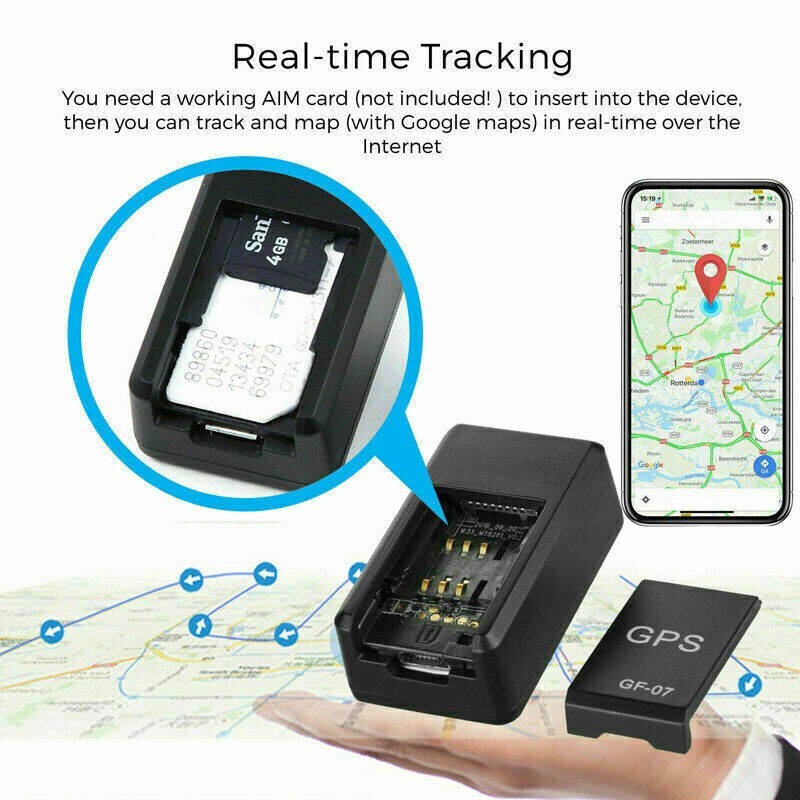 GF07 Mini Magnetic GPS Tracker Real-time Car Truck Vehicle Locator GSM ...