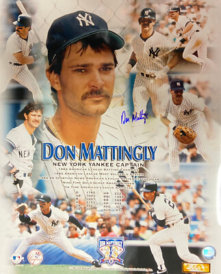 Don Mattingly Signed 16x20 CAPTAIN Photo w/ Stats COA | eBay