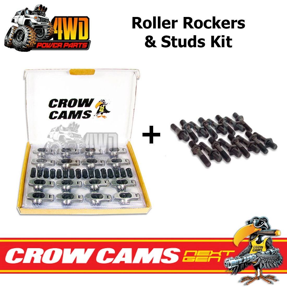 Crow Roller Rockers & Studs 7/16" 1.72.1 for Ford Cleveland 302 351 V8 ...