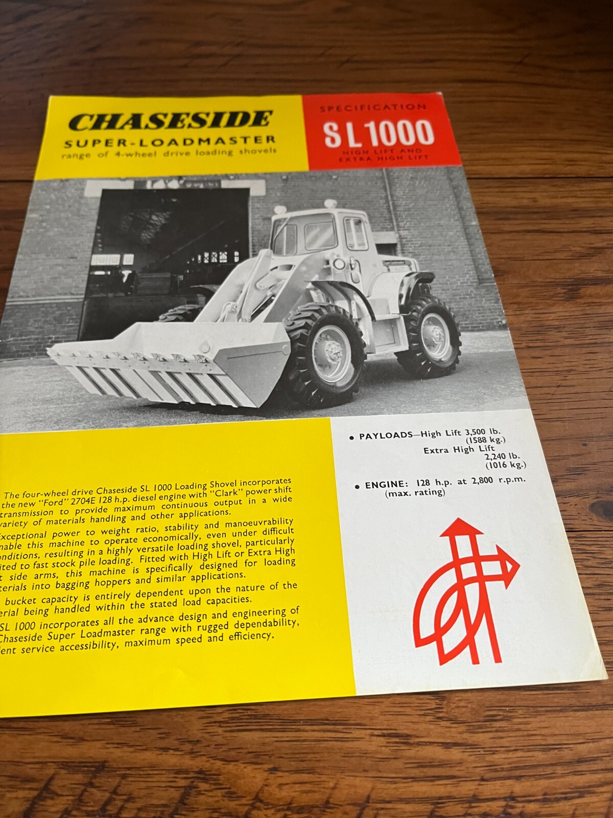 Chaseside Super Loadmaster SL1000 Wheel Loader Brochure FCCA | eBay
