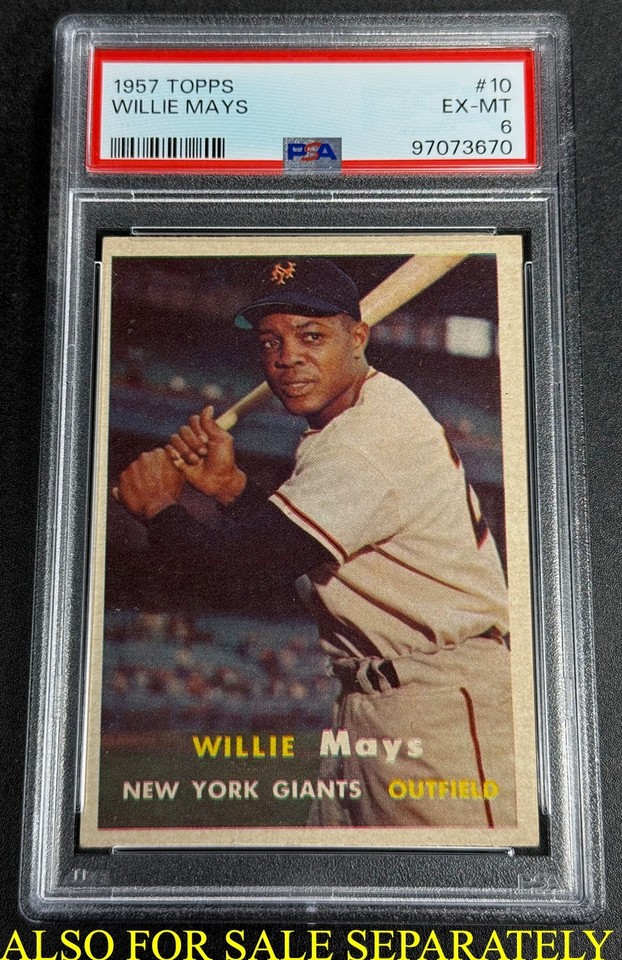 WILLIE MAYS 1952 52 TOPPS #261 VINTAGE CARD EXCELLENT PSA 5 (MC) NY ...