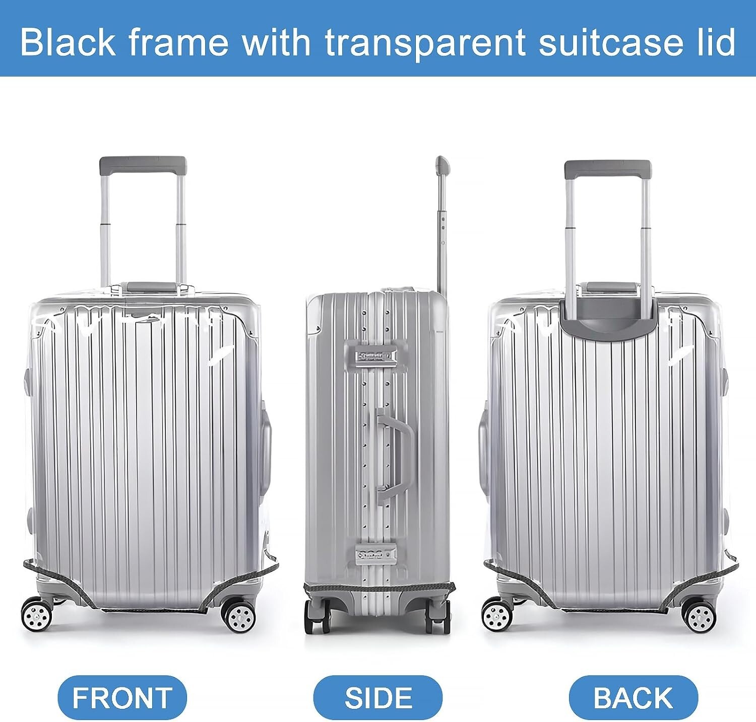 28 inch Clear Luggage Cover for Suitcase Tsa Approved Thicken PVC ...