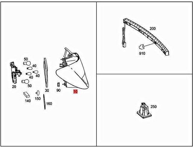 Genuine Mercedes-Benz Rear Lamp Combination 1179060401 / 117-906-04-01 ...