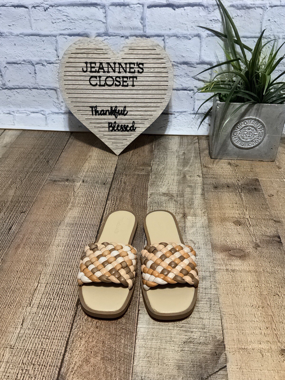 Madewell The Suzi Slide Puffy Woven Sandals Shoes siz… - Gem