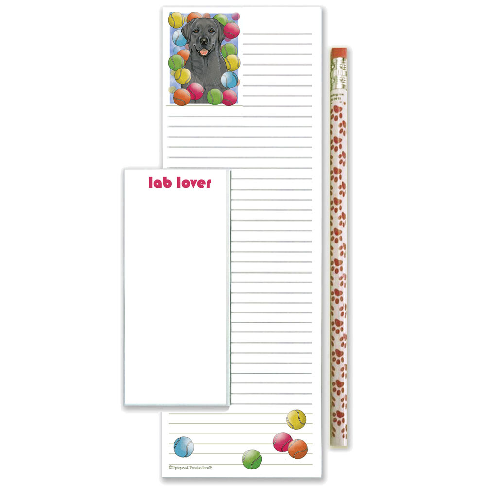 Labrador Retriever Black Lab Tennis To Do List Magnetic Shopping Pad ...