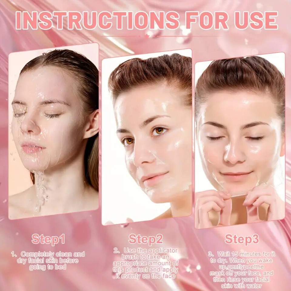 1-6PACK Collagen Overnight Wrapping Peel Off Facial Mask Renewal Night ...