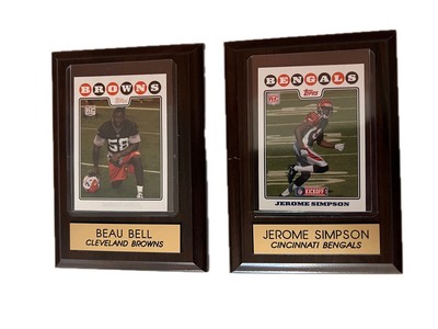 Topps Jerome Simpson & Beau Bell Football Cards Mounted Browns ...