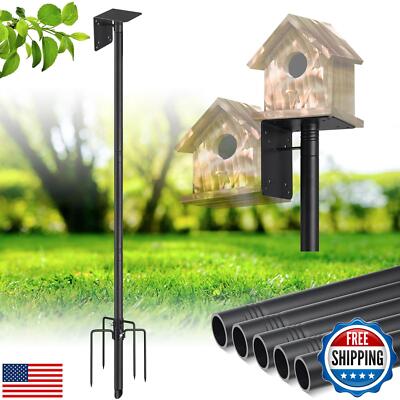Bird House Stand - 103" Adjustable Bluebird House Pole Outdoor,5-Prong ...