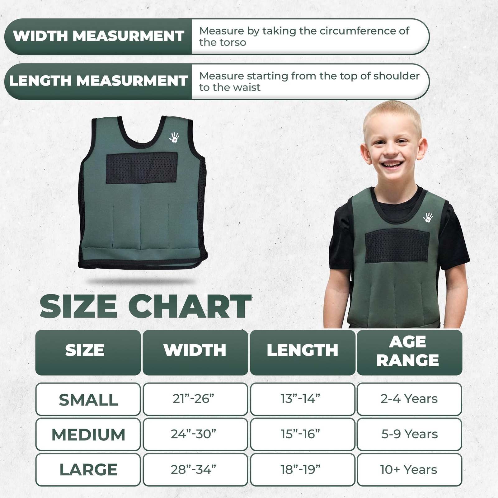 Weighted Vest For Kids - Adjustable Compression Vest With Six Removable ...