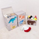CLCROBD Foldable Large Kids Toy Chest with Flip-Top Lid, Collapsible ...