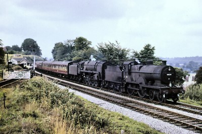 LMS Class 2P 4-4-0 40634 and BR 9F 2-10-0 92006 6x4 Quality British ...