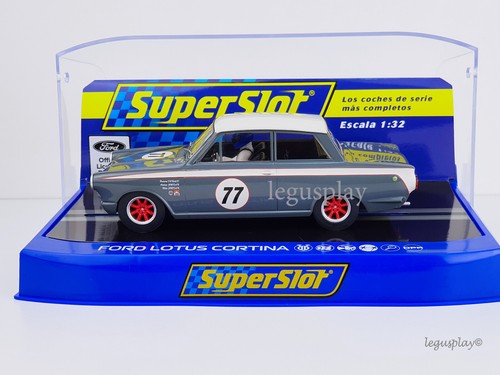 Slot car scalextric superslot H4177 Ford Lotus Cortina Jrt #77 Donald ...