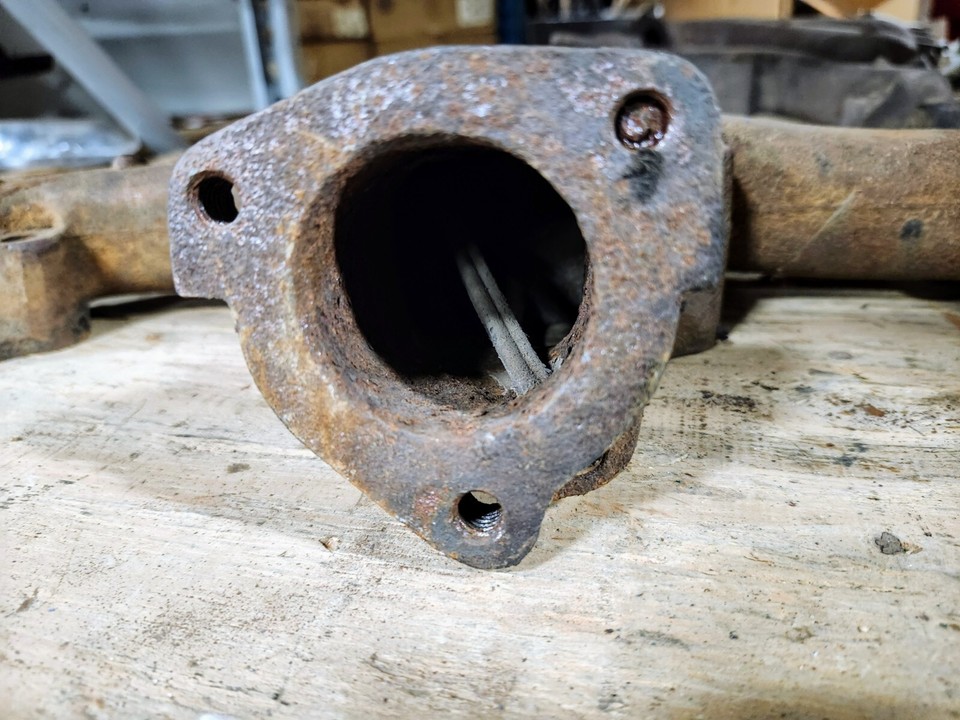 57 C1 Corvette RIGHT Exhaust Manifold Header SBC Fuel Injection ...