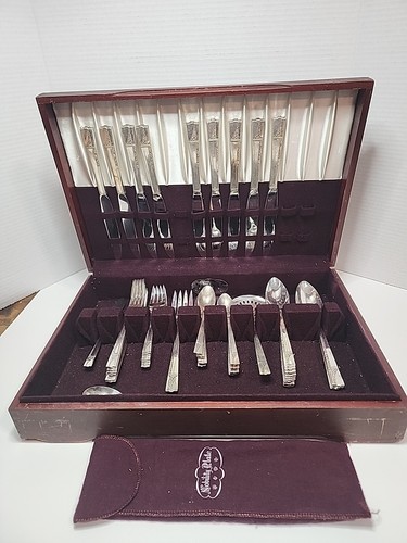 Vintage Nobility Plate Caprice Silverware 54 Piece Set W/Wood Case. | eBay