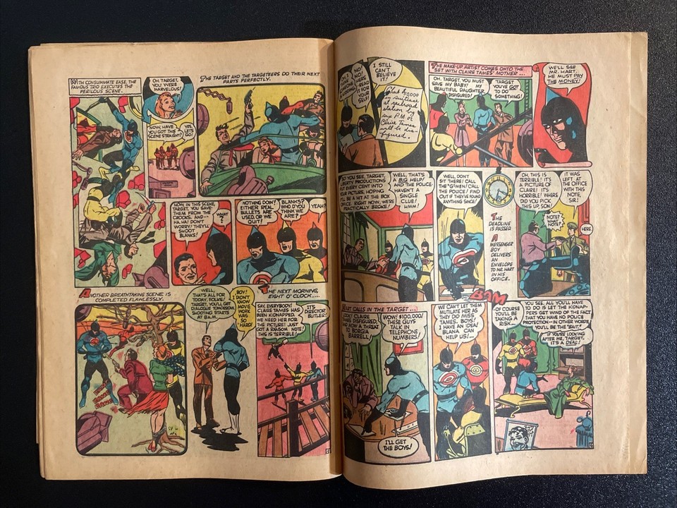 BLUE BOLT #104 GOLDEN AGE 1950 Comic Book 10 Cent Complete CHAMELEON L ...