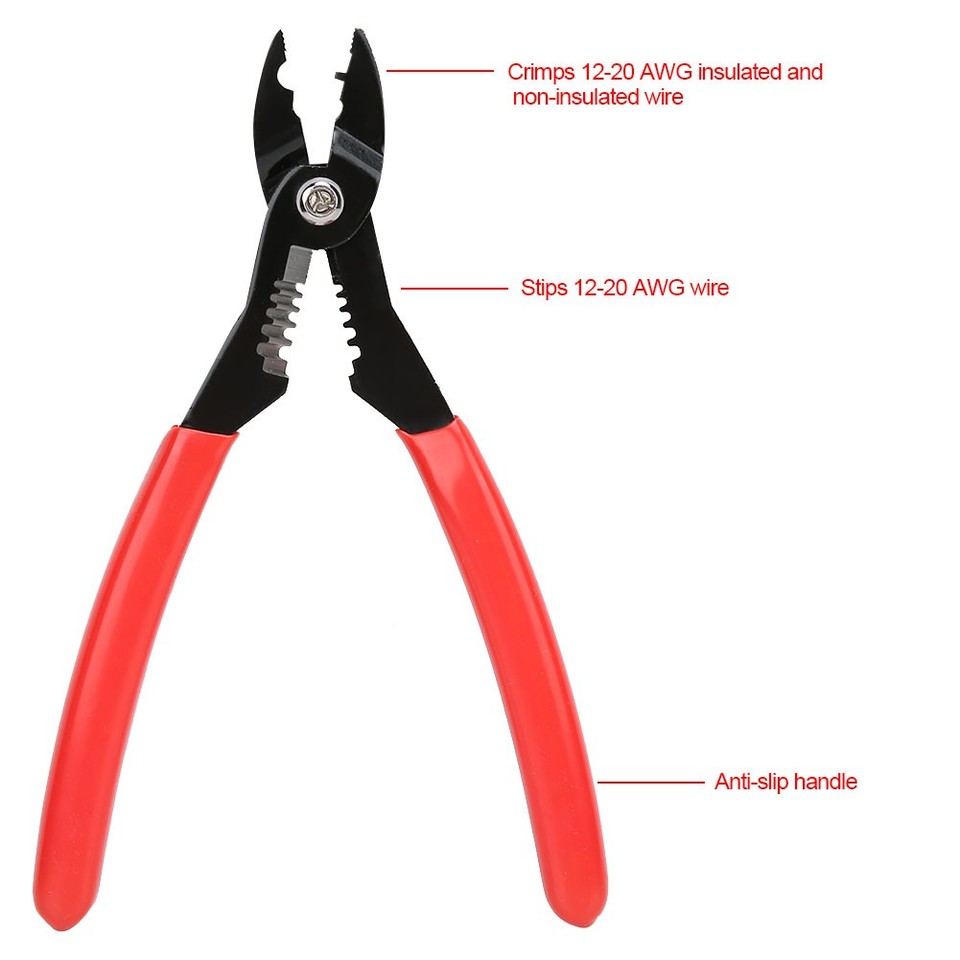 7in Professional Wire Stripper Wire Crimping Tool Wire Cutter Wire ...