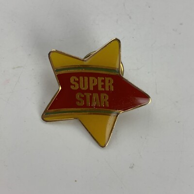 Super Star Pin Back Red Yellow | eBay