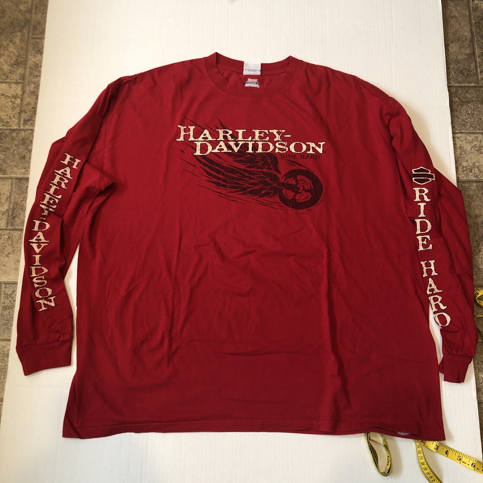 Harley Davidson South Side Virginia Beach Red Long Sl… - Gem