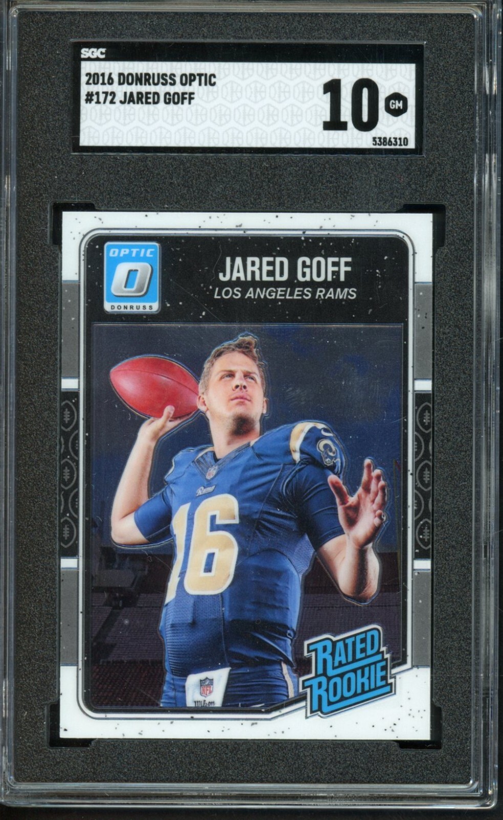 2016 Panini Donruss Optic Jared Goff Base Rated Rookie #172 SGC 10 | eBay