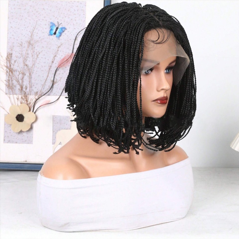 Bob box Braids Wigs for Black Women Short 12" Lace Front Braided Wigs ...