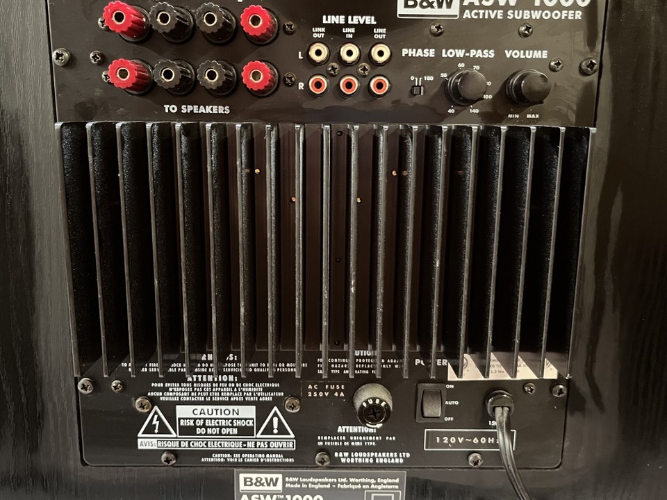 USED - Black B&W Powered Subwoofer #ASW-1000 - Good Condition | eBay