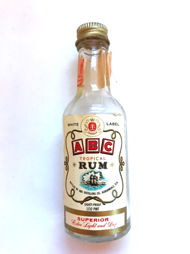 ABC RUM MINI BOTTLE to COMPLY WITH EBAY RULES & USPS SHIPPING | eBay