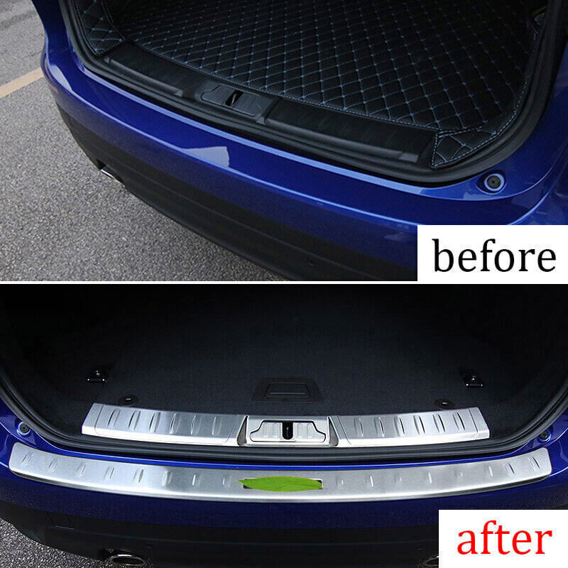 Rear Bumper Protector Sill Plate Cover For Jaguar F-PACE 2017-2023 ...