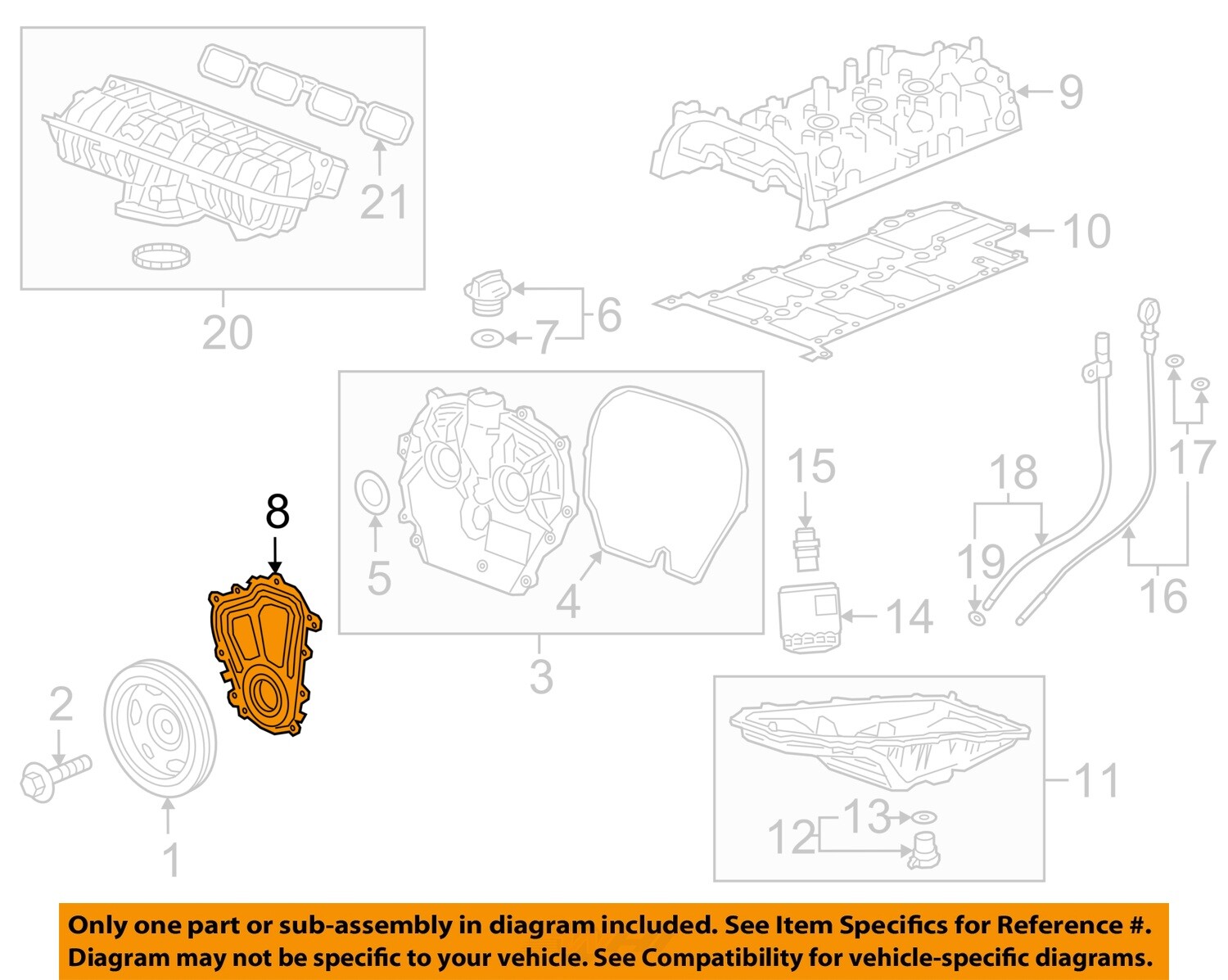 Cadillac GM OEM Lower Timing Cvr 55486913 | eBay