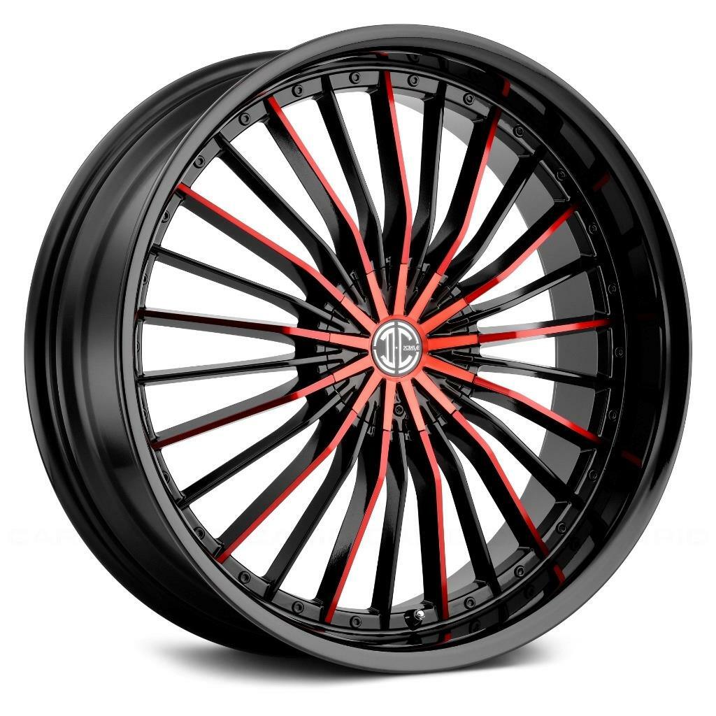 (Set-4) 2crave N26 20x8.5 5x105 40mm Black Red Wheels Rims 20 Inch | eBay