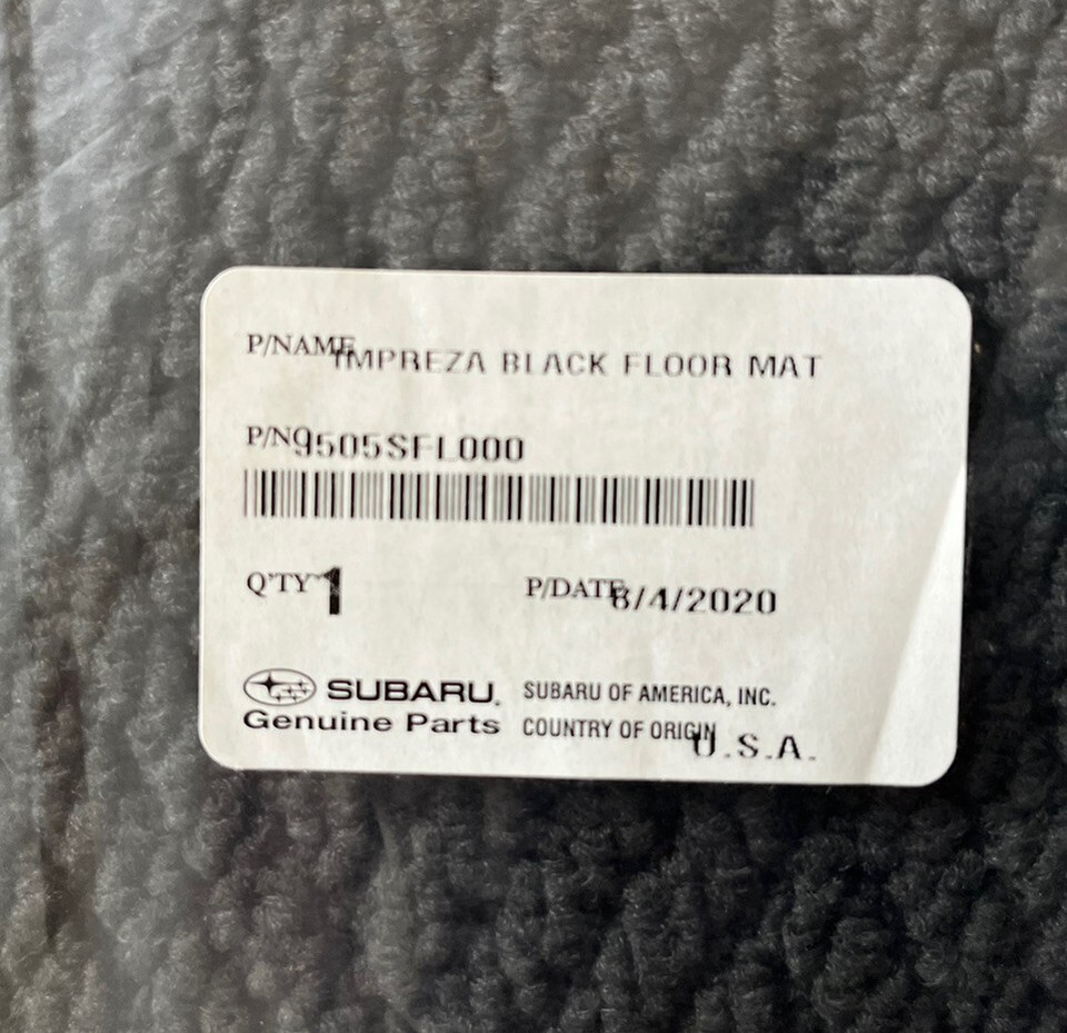 Subaru Impreza OEM Carpets Factory Sealed 2017-2023 | eBay