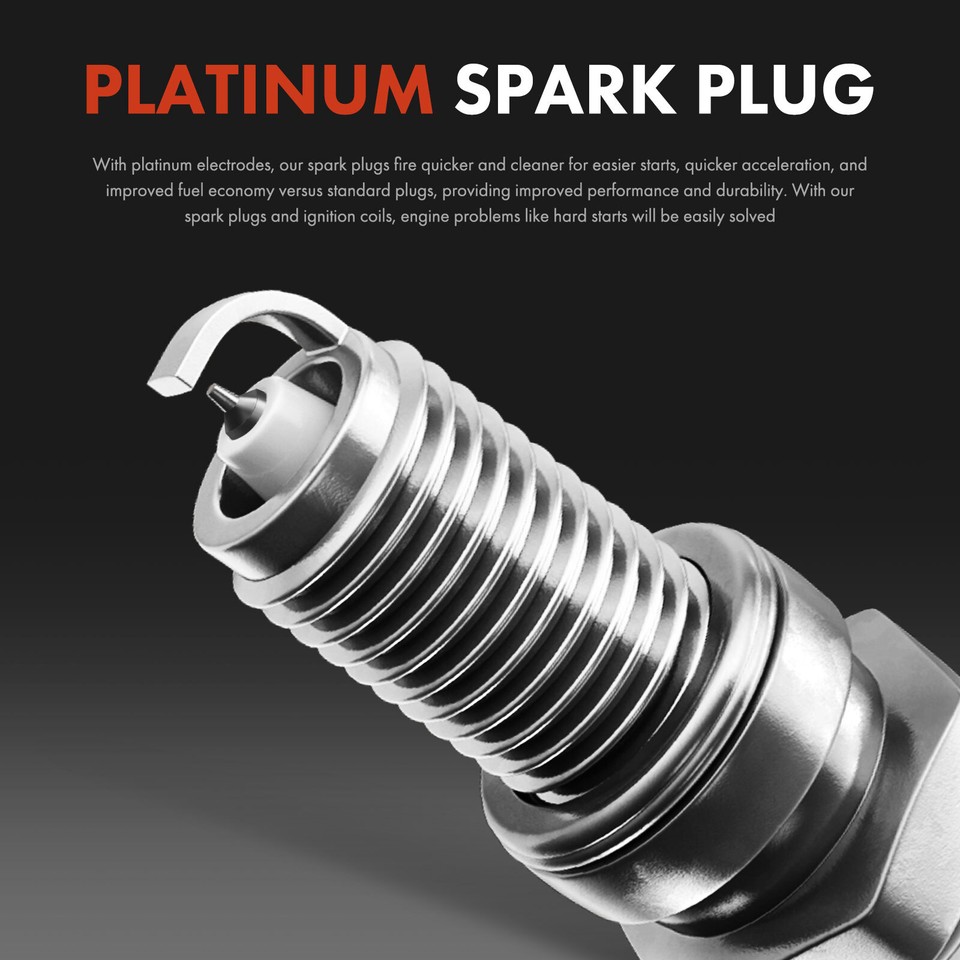 8x Red Ignition Coils & 16x Iridium Spark Plugs for Jeep Grand Cherokee ...
