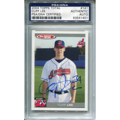 Cliff Lee Autographed 2004 Topps Total Card (PSA) | eBay