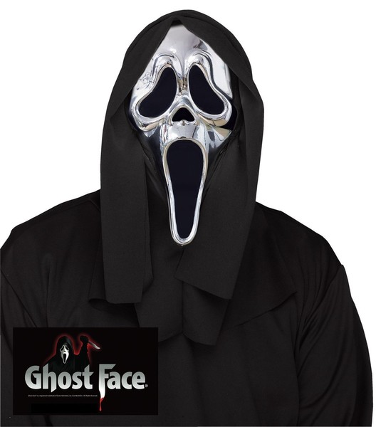 Ghost Face 25th Anniversary Silver Mask Scream Fun World for sale ...