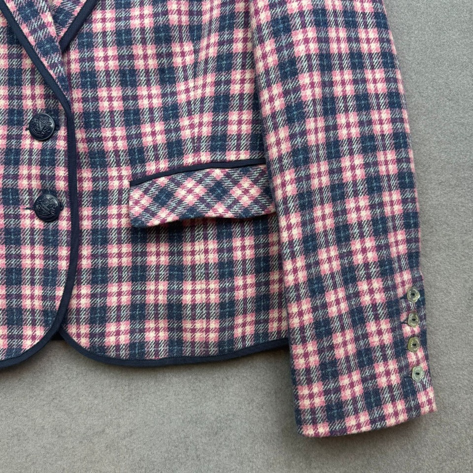 NESS Tweed Jacket UK 14 Blazer Plaid Hacking Equestrian Country Tartan ...