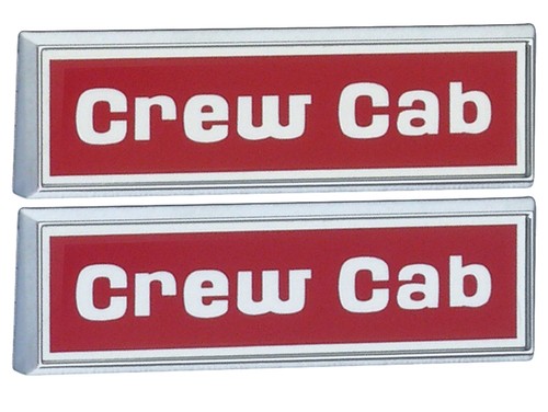 1973-79 F250 Fender Emblems Crew Cab LH-RH Pair F350 Pickup Truck New ...