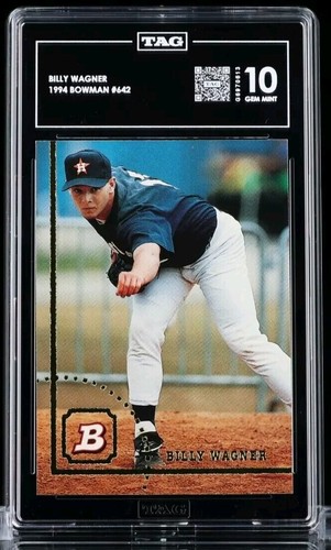 1994 Bowman #642 Billy Wagner Rookie Card RC - TAG 10 Gem Mint - HOF ...