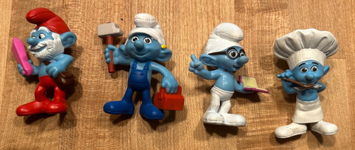 Lot of 4 McDonald's Peyo 2013 Smurfs Papa, Handy, Brainy & Chef | eBay