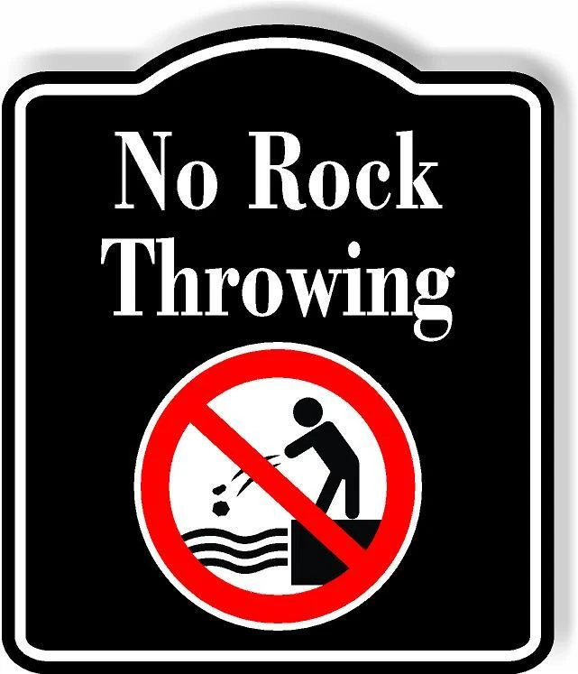 No Throwing Sign