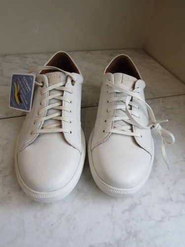 NIB Clarks Collection Brodin Lace Off White Leather Shoes Men's 7.5 EU ...