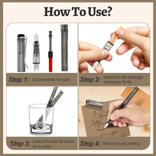 Calligraphy Set 7 Pens 40 Ink Cartridges Beginner Set Type 2 | eBay