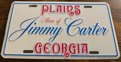 Plains Georgia Home of Jimmy Carter Booster License Plate USA President ...