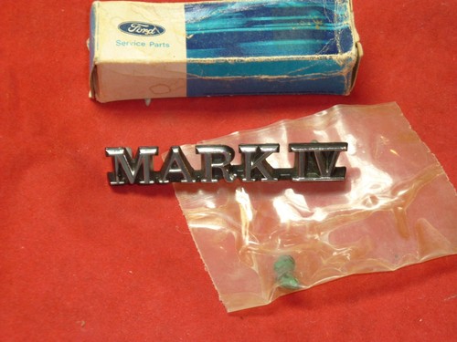 NOS Ford Lincoln MARK IV Car Emblem METAL Ford 1972-1976 W Hardware ...