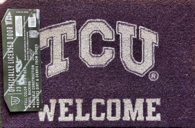 Officially Licensed NCAA Welcome Mat 23in x 35in: TCU, A&M | eBay