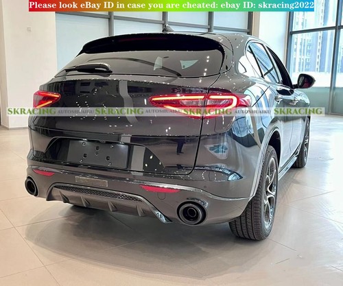 Carbon Fiber Rear Bumper Diffuser Spoiler Refit For Alfa Romeo Stelvio ...