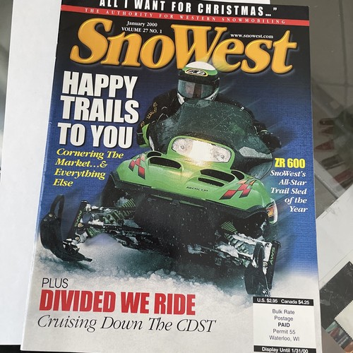 SnoWest Snowmobile Magazine January 2000 Ski Doo Arctic Cat Polaris ...